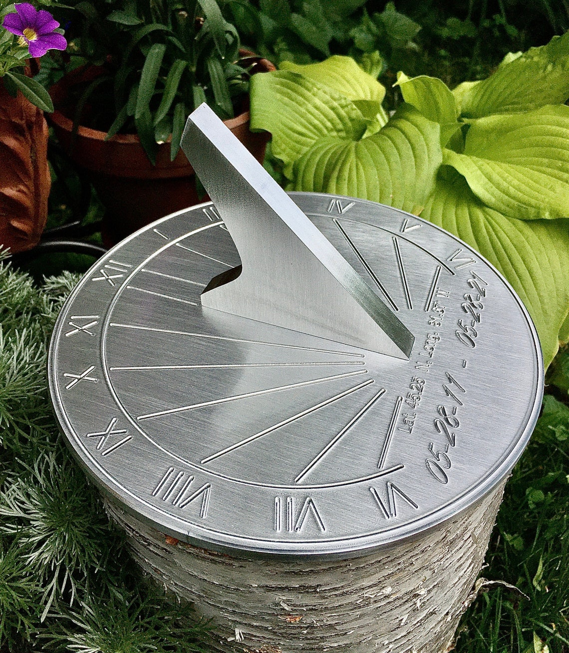 Custom 10th Wedding Anniversary Engraved Sundial Gift for: | Etsy