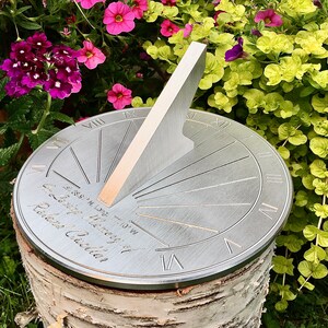 Custom Memorial Engraved Sundial, Personalized Message for Funerals and ...