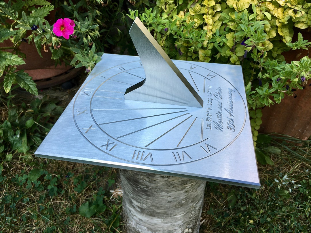 Custom 30th Wedding Anniversary Engraved Square Sundial Gift For ...