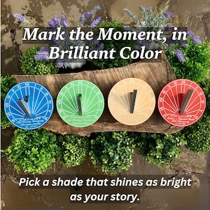 Custom Engraved Color Unique Sundial - Precision Designed for Your ...