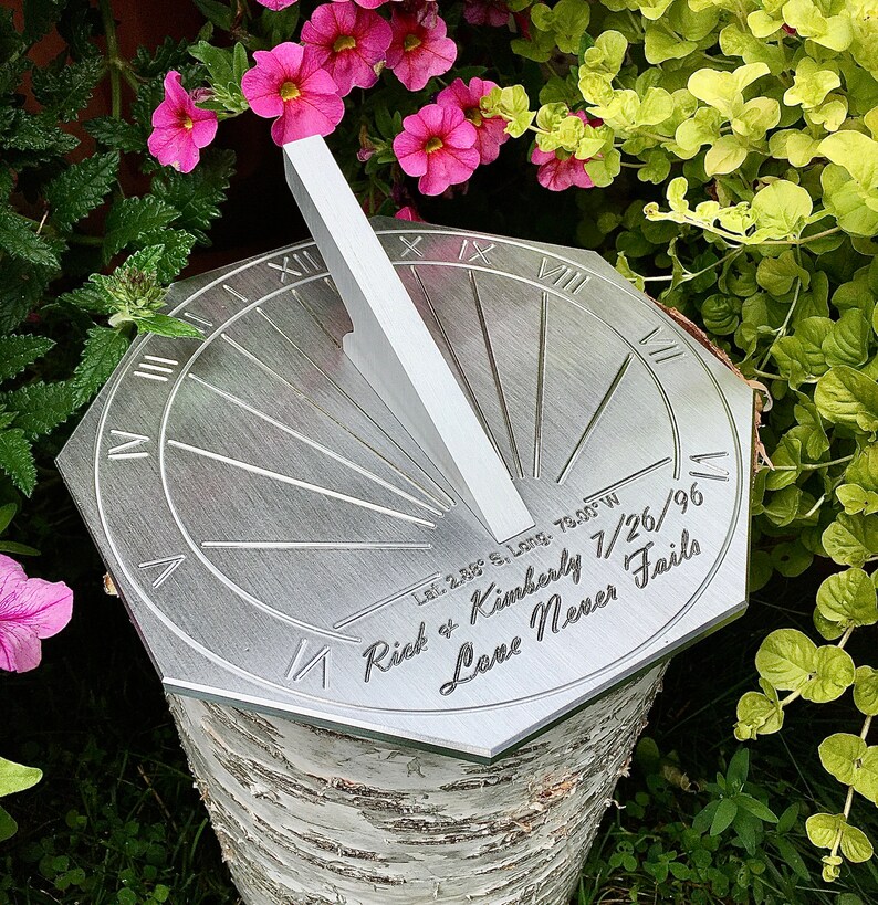 Custom Engraved Unique Sundial Octagonal Precision Designed - Etsy