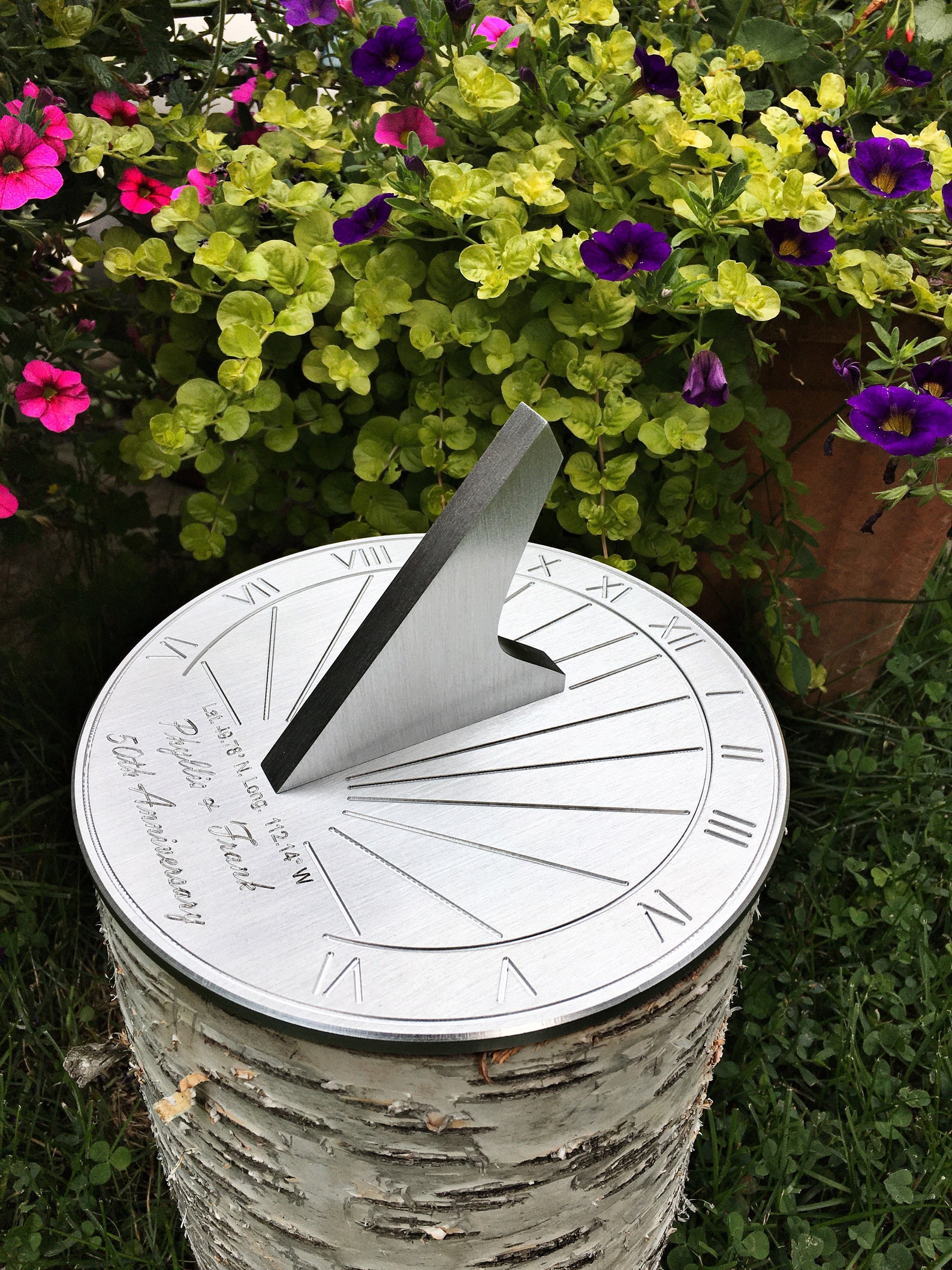 Custom 50th Wedding Anniversary Engraved Sundial Gift for: | Etsy