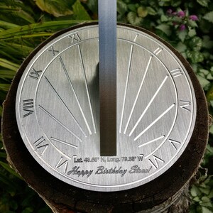 Custom 60th Birthday Engraved Sundial Gift For: Husband, Wife, Brother ...