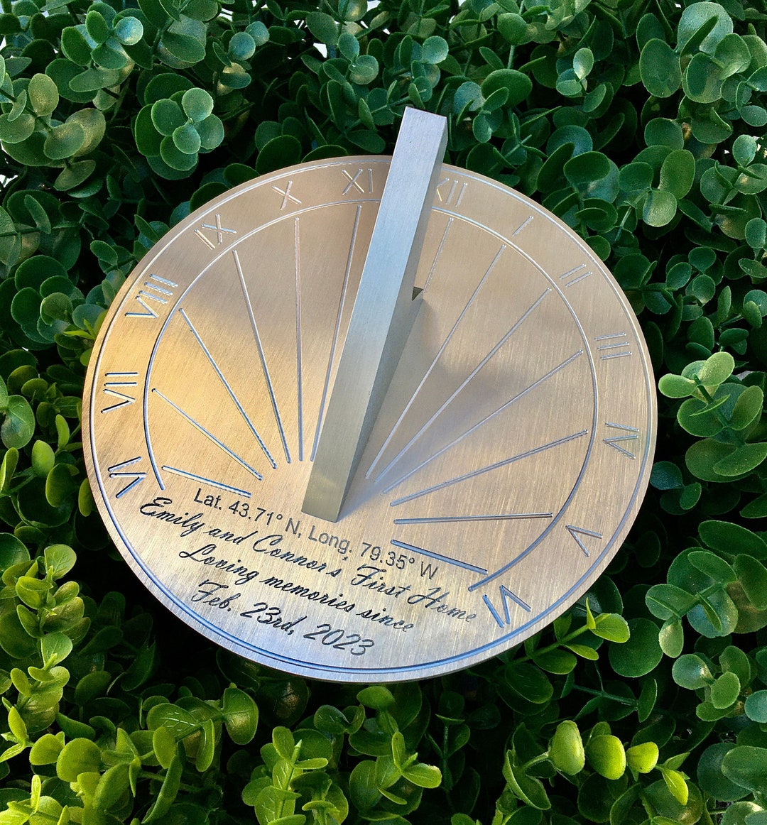 Custom First Home Engraved Sundial Gift For: New Home Owner ...