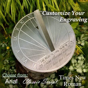 Custom 70th Birthday Engraved Sundial Gift For: Husband, Wife, Brother, Sister, for Him or Her ...