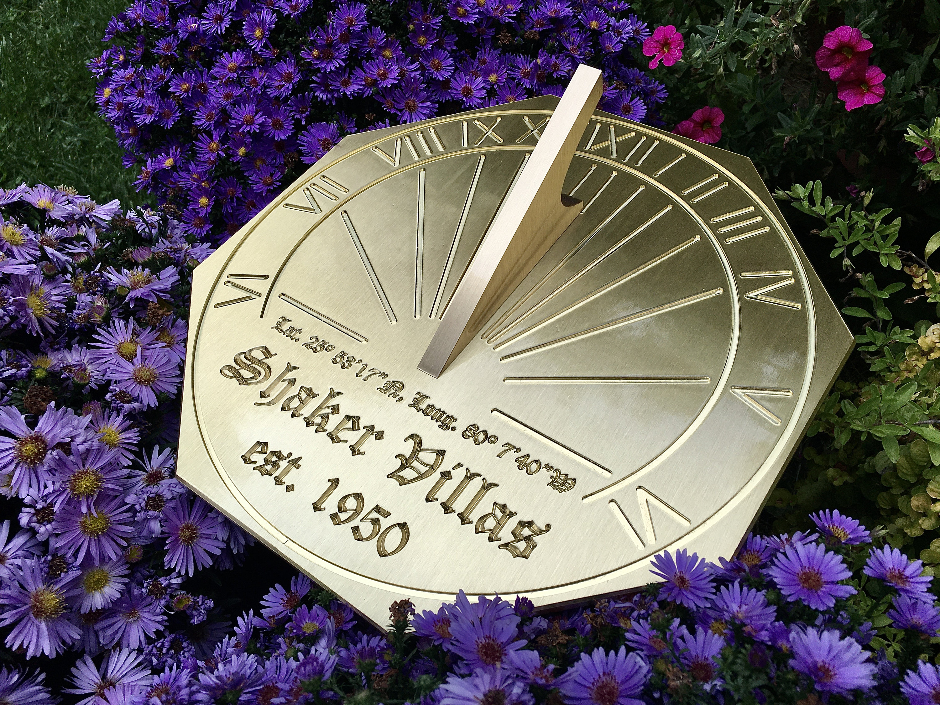 Custom Brass Engraved Sundial Circular Precision Designed | Etsy