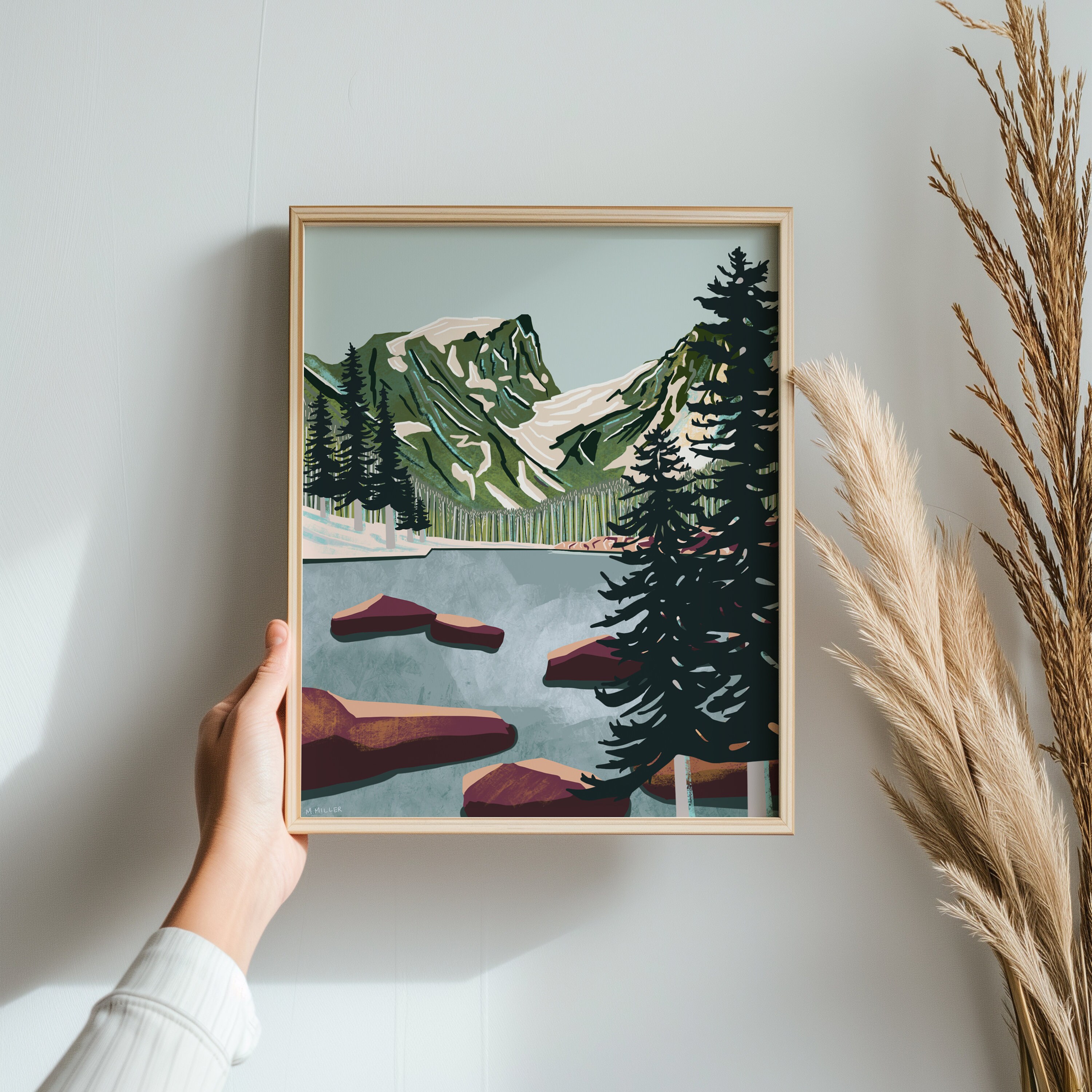 Rocky Mountain National Park Art Print Colorado Mountain Landscape ...