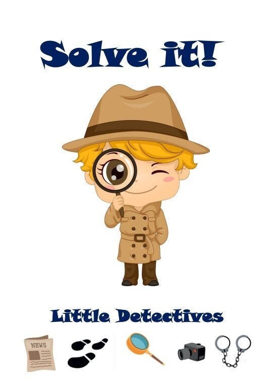 Solve It! - Little Detectives | Printable Puzzles for Kids | PDF - Etsy