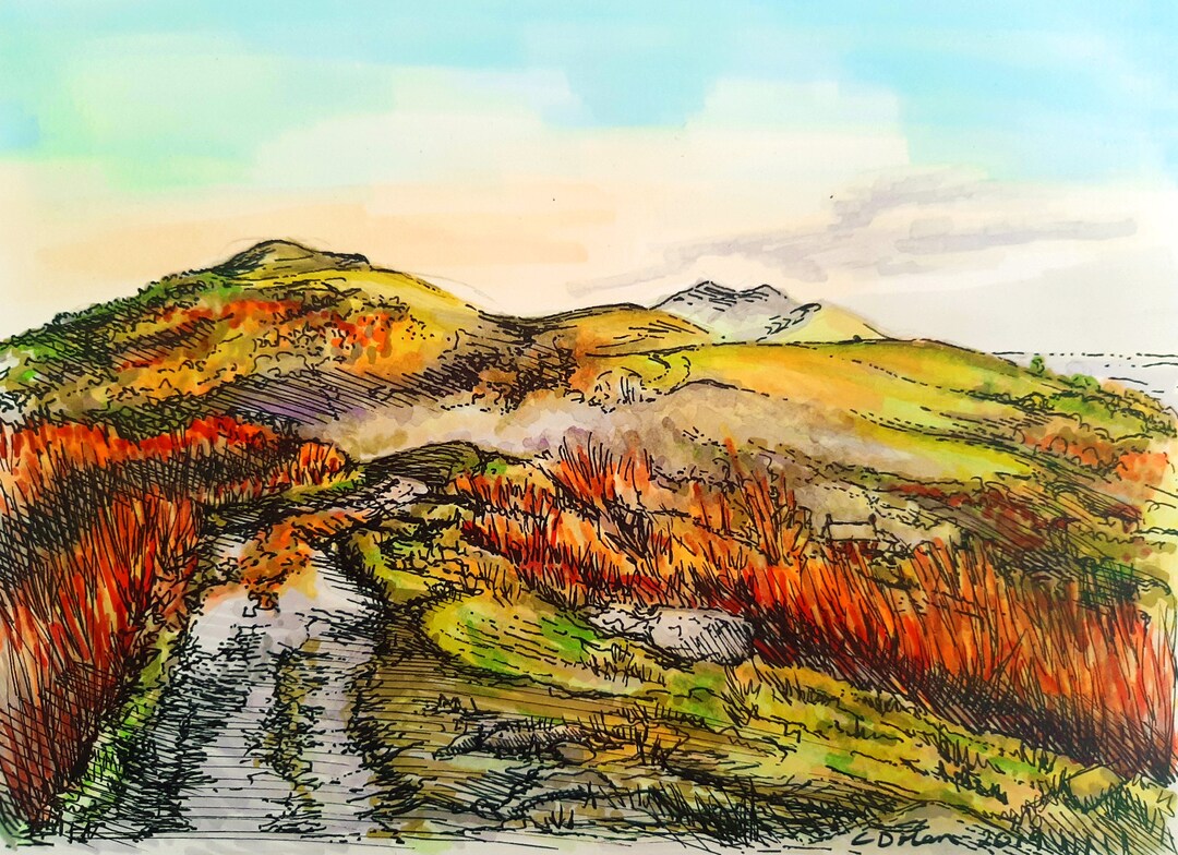 Catherine Dolan 'camp View From Hangman's Hill', A4 Fine Art Giclee ...