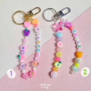 Custom Beaded Keychain Personalized Y2K Keychain 90s Inspired | Etsy