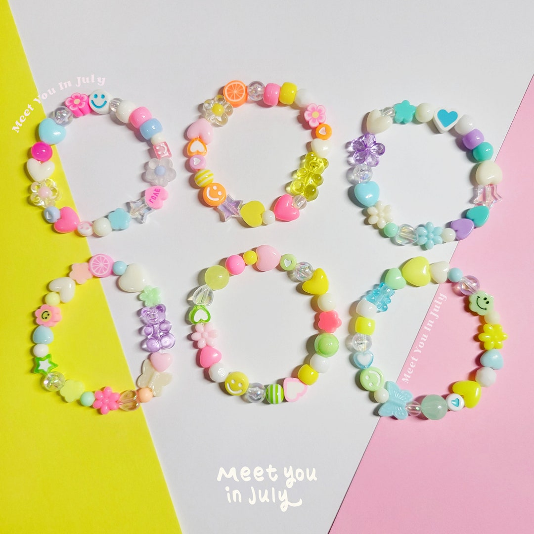 Beaded Bracelets Cute Colorful Bracelets Jewelry Gift Y2K Style 90s 80s ...