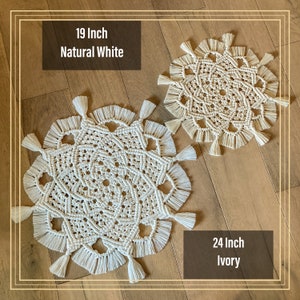 Macrame Table Centerpiece Charger, Round Runner, Wedding Color ...