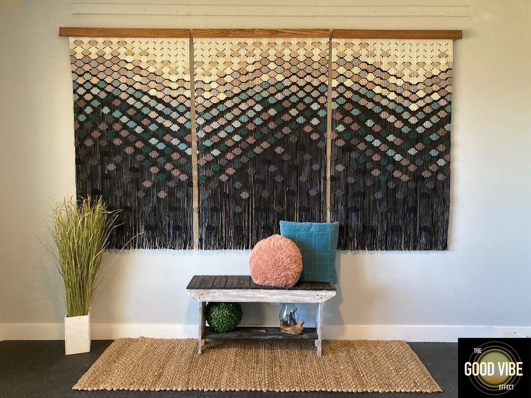 Extra Large Hexagon Wall Hanging - 3 Panel - Etsy