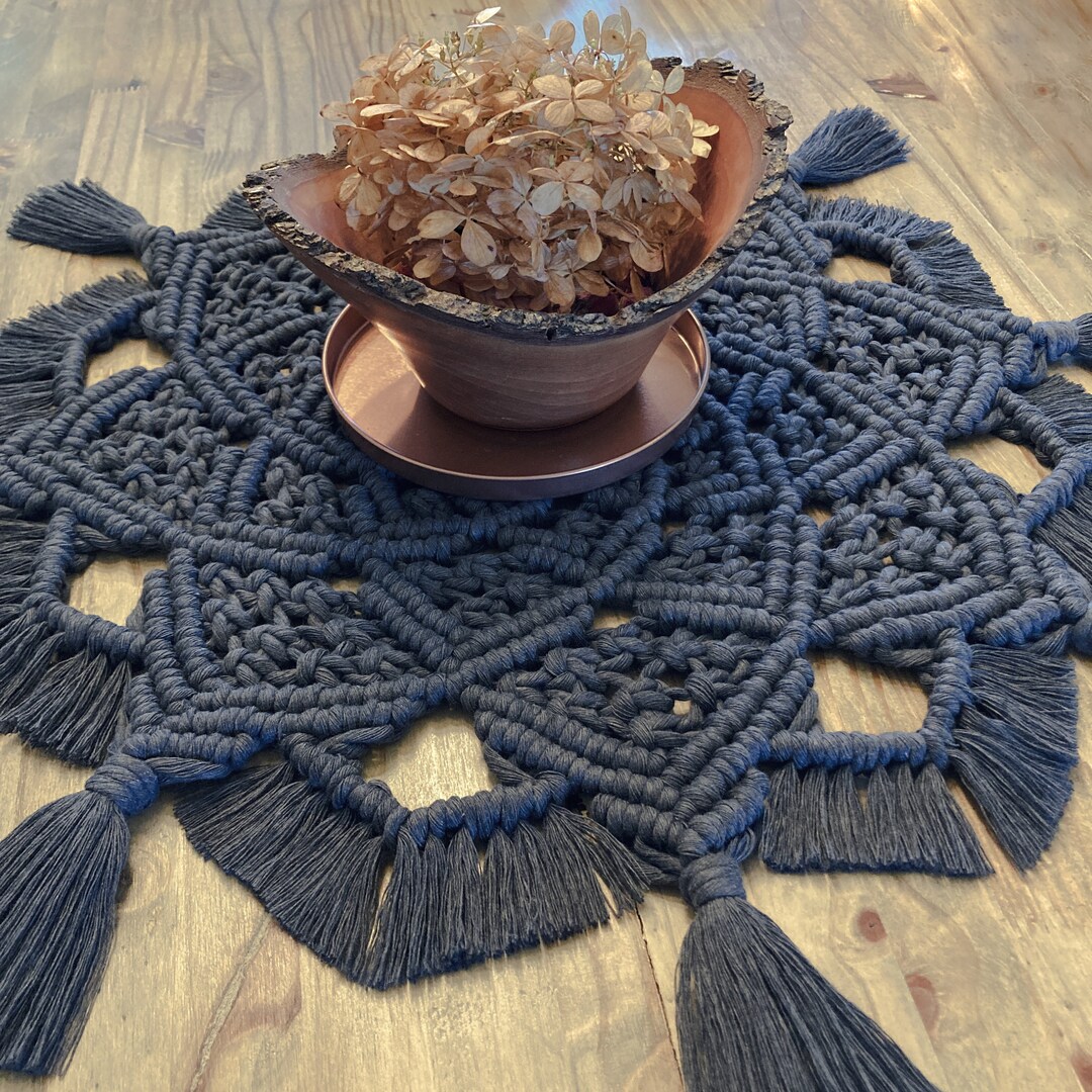 Macrame Table Centerpiece Charger, Round Runner, Wedding Color ...