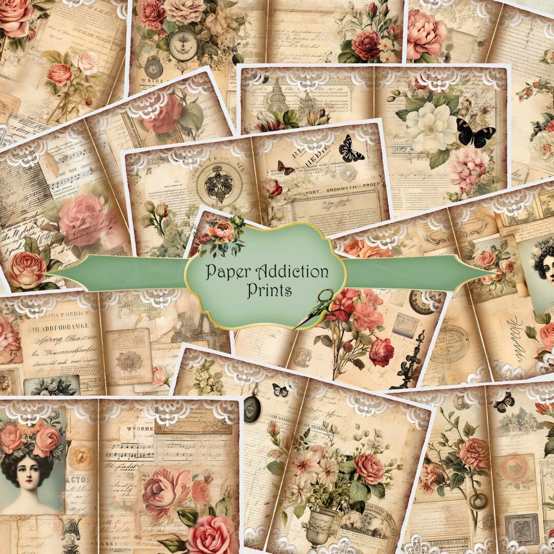 Printable Junk Journal Pages / Instant Download / Collage Sheet ...