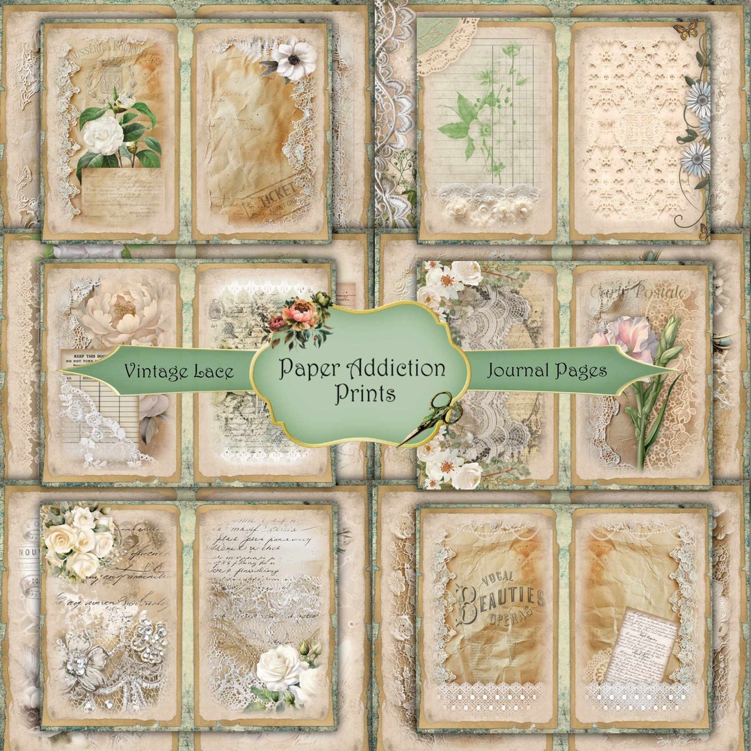 COMMERCIAL USE Printable Junk Journal Pages / Instant Download ...