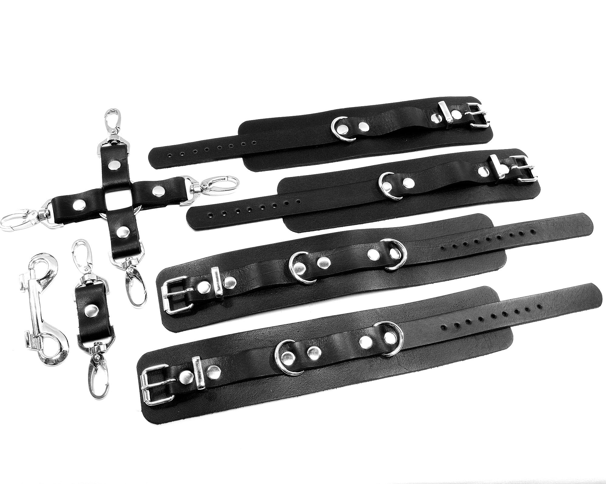 Leather Handcuffs Real Cow Leather Wrist Ankle Cuffs Leather BDSM Cuffs ...