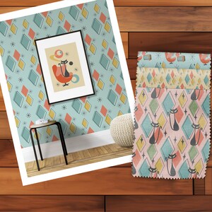 Mid Century Design Kit, 1950s Posters, Mid Century Modern Seamless ...