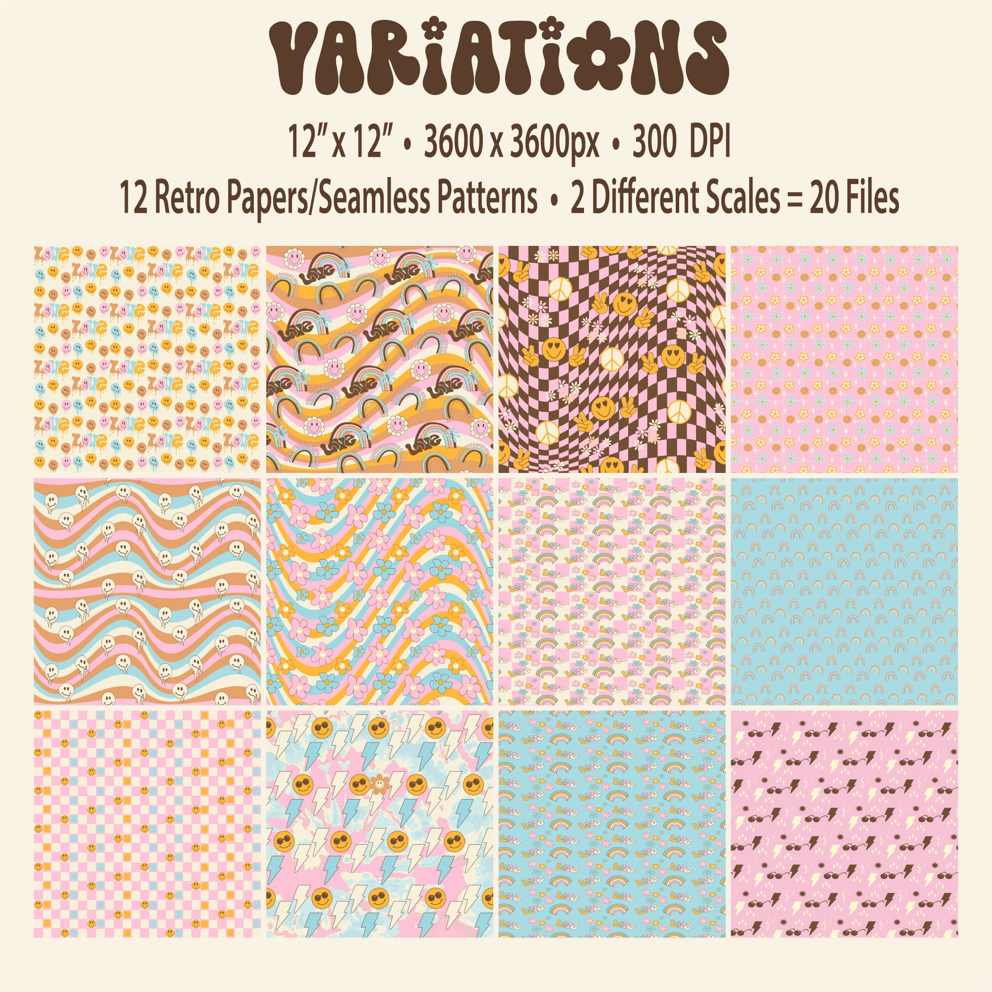 Retro Groovy, 60s 70s Seamless Pattern, Retro Groovy Background ...