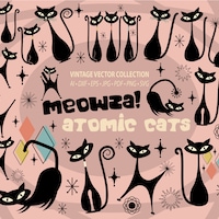 Mid Century Design Kit, 1950s Posters, Mid Century Modern Seamless ...