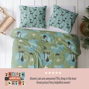 Atomic Cat Seamless Pattern SVG Mid Century Modern Digital Paper ...