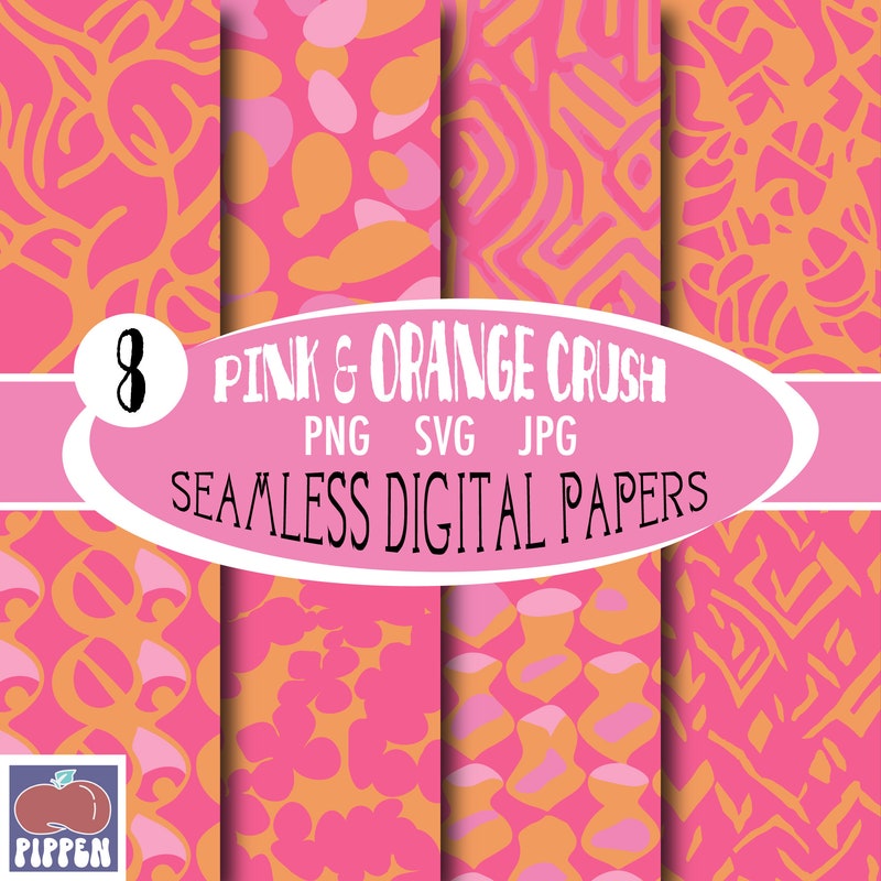 Pink and Orange - Etsy