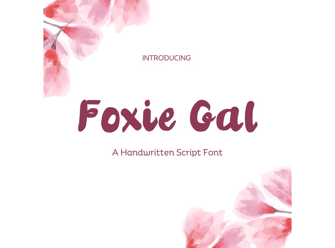 Foxie Gal Font, Handwritten Script Font, Modern Handwriting Calligraphy ...