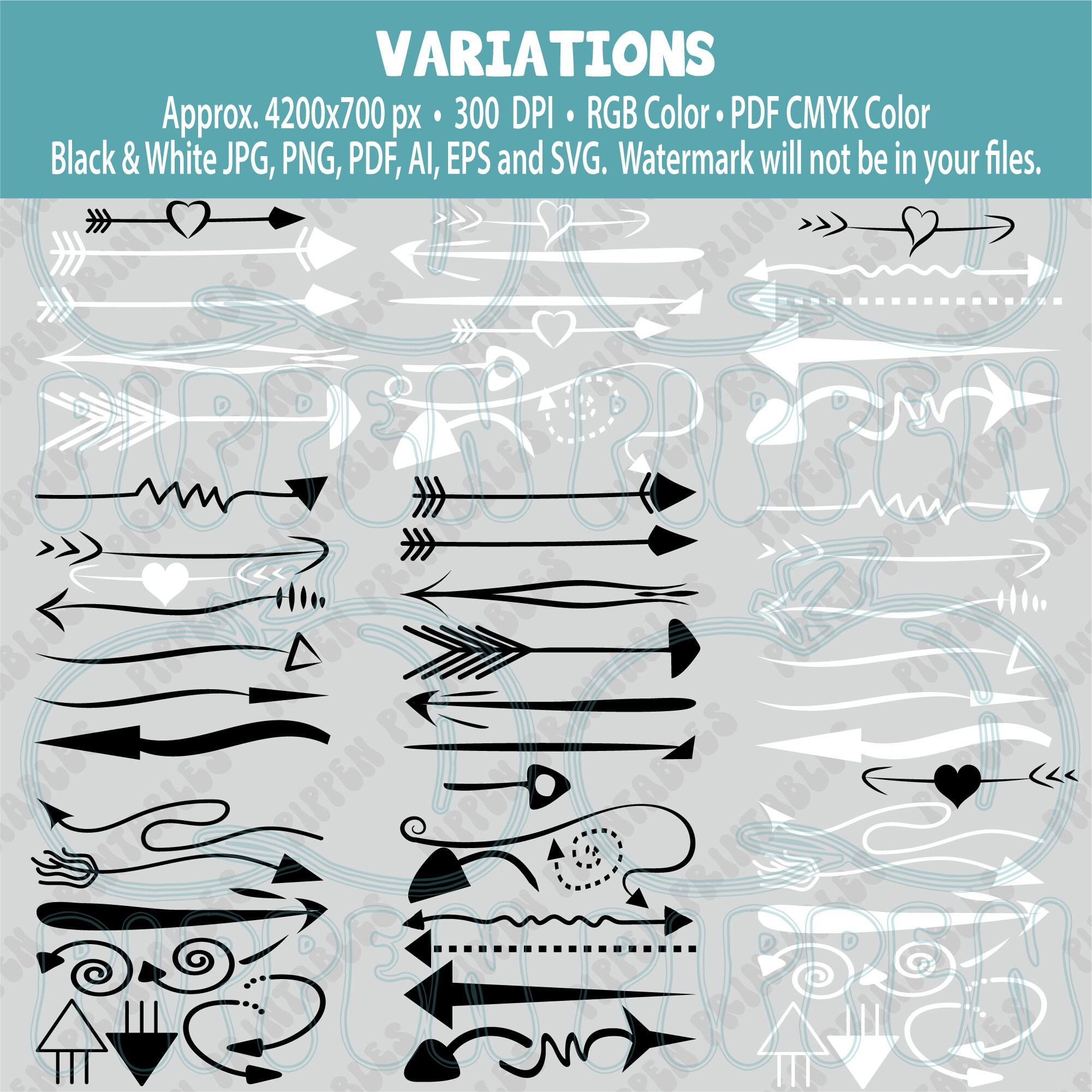 Arrows SVG Bundle Clipart Cricut Cut Files Instant Digital Download DXF ...