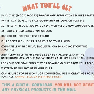 1950s Clipart Bundle, Digital Download Retro Design Elements, Mid ...