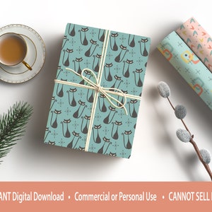 Mid Century Modern Digital Papers,svg, PNG, Editable Vector, 1950s ...