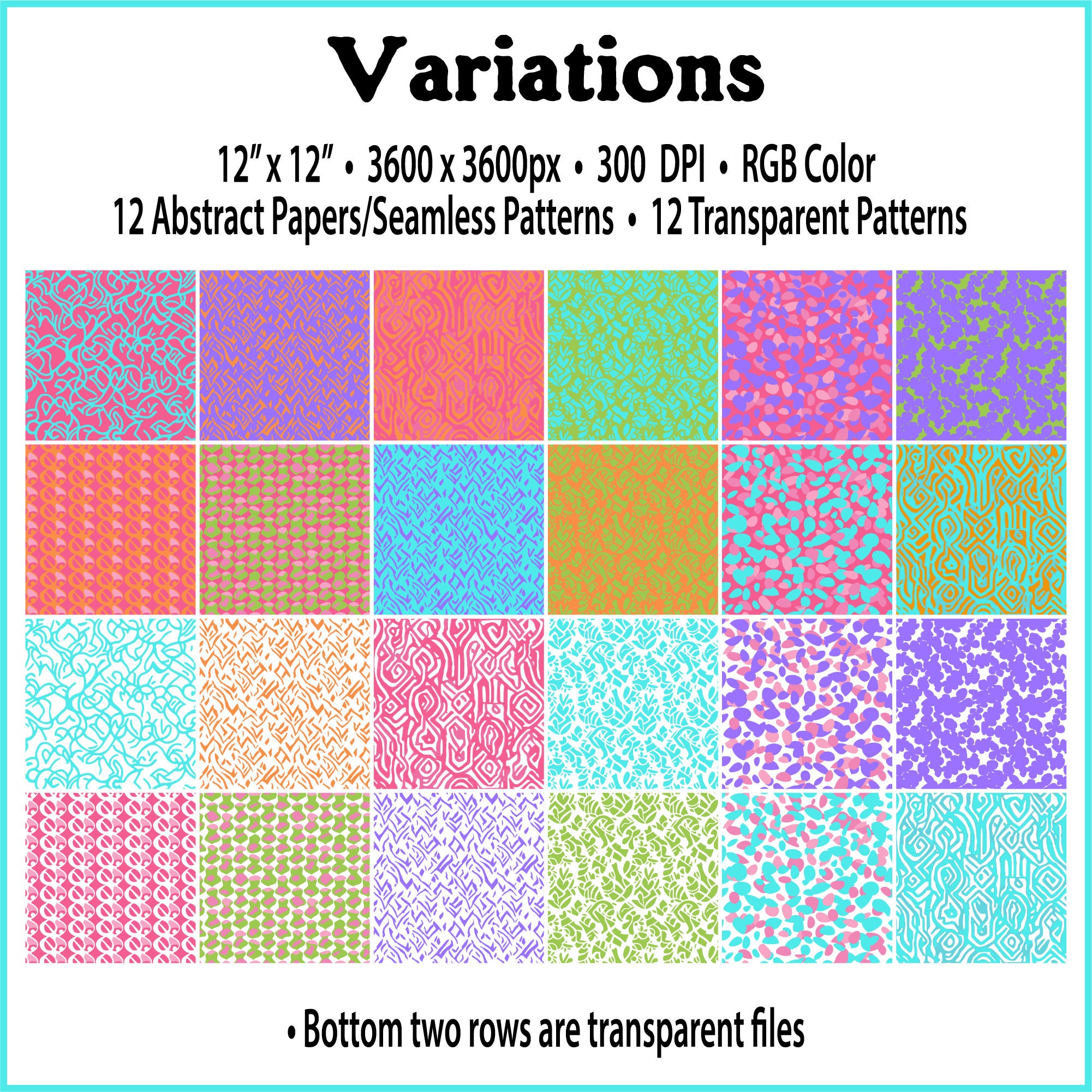 80s Neon Digital Paper, Retro Nineties, Seamless Patterns, Trendy ...