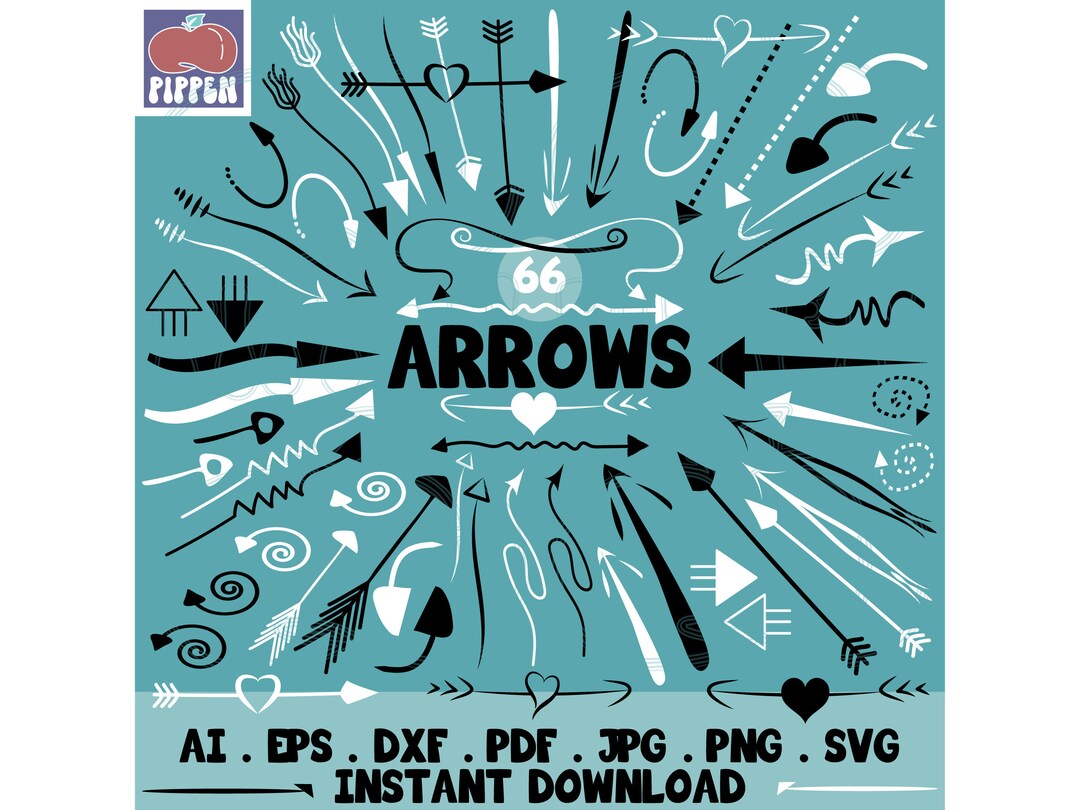 Arrows SVG Bundle Clipart Cricut Cut Files Instant Digital Download DXF ...