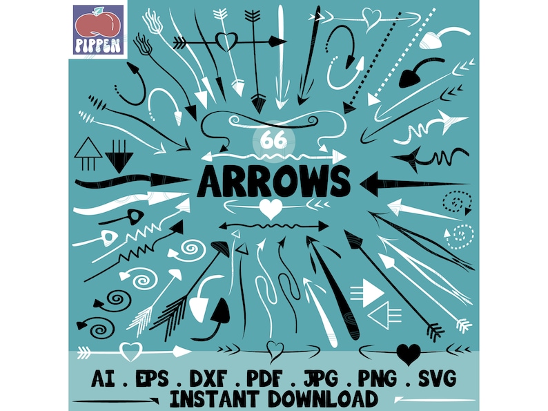Arrows SVG Bundle Clipart Cricut Cut Files Instant Digital Download DXF ...
