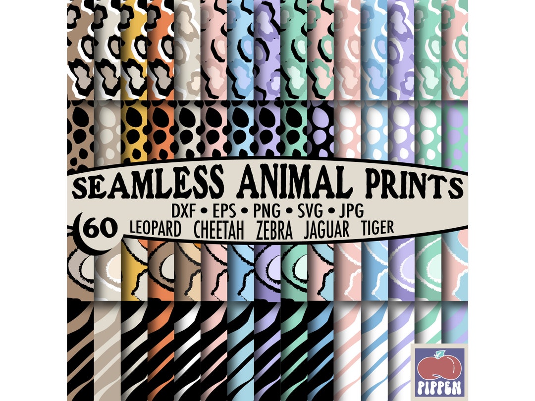 Animal Prints Svg Bundle, Leopard Print Svg, Seamless Animal Prints ...