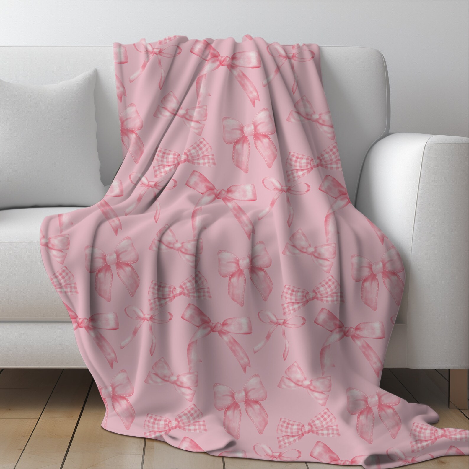 Pink Bows Seamless Patterns PNG SVG Coquette Ribbons Baby Blue Digital ...