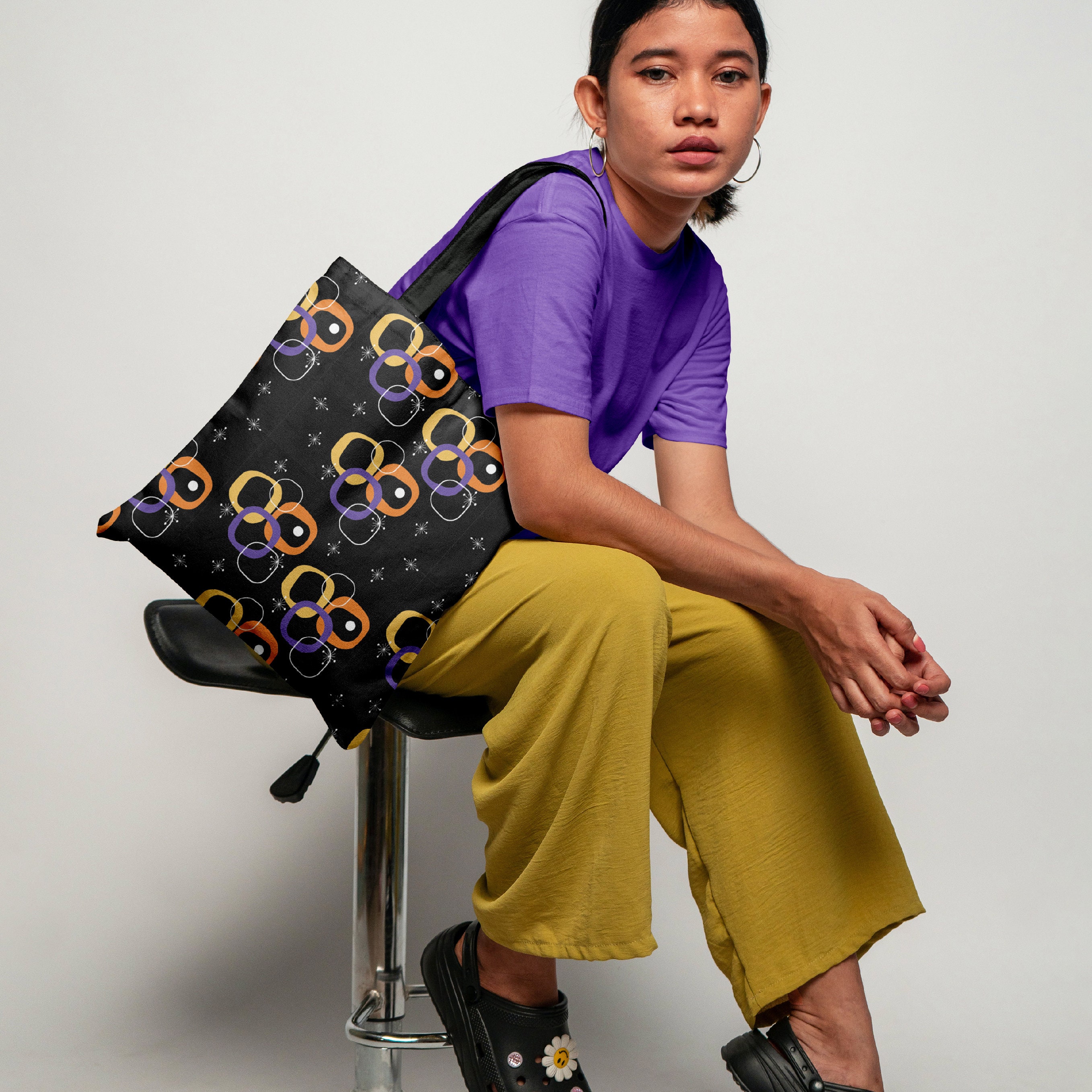 Atomic Cat Halloween Digital Paper Bundle, Black Cat Pattern, Halloween ...