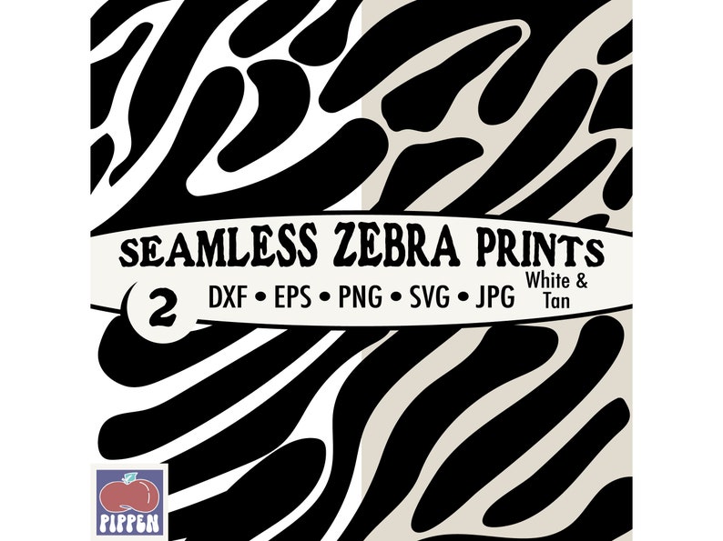 Zebra Print Seamless Pattern SVG, Animal Print Background (digital ...