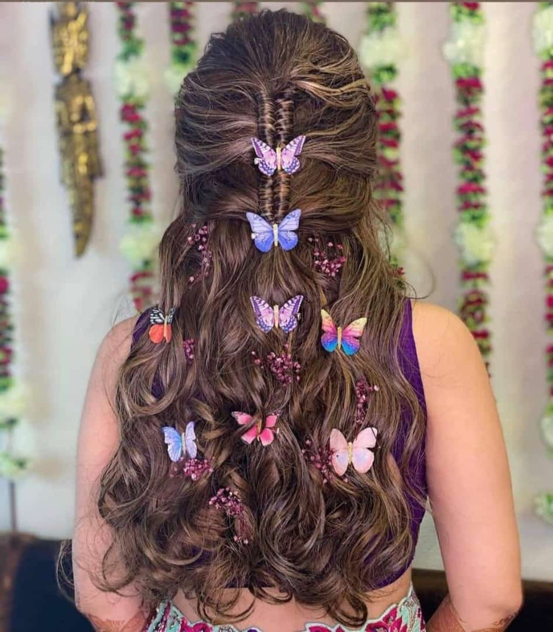 Indian Hair Accessorie Hand Made Artificial Better Fly Hair Clips ...