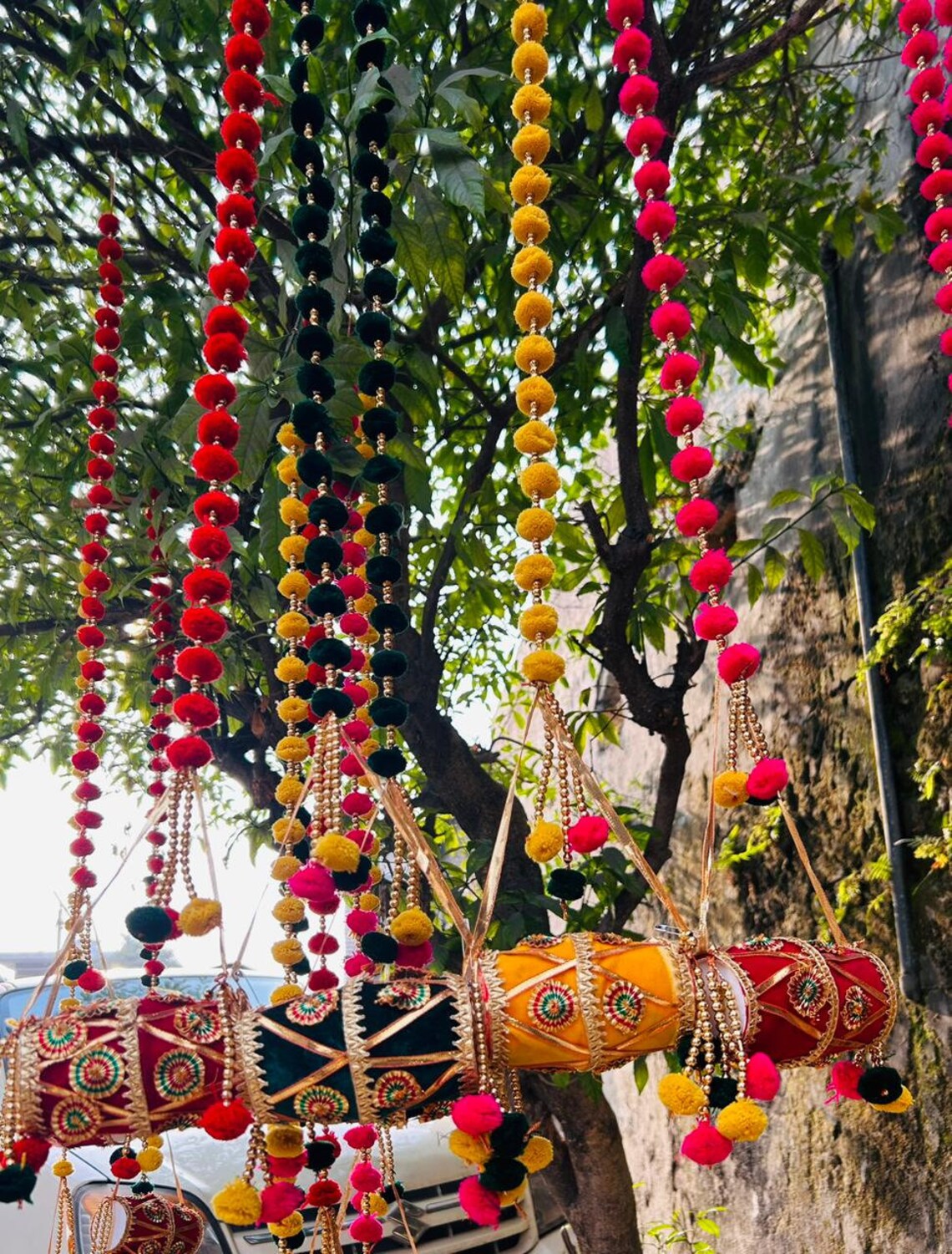 Mini Dhol String: Multicolor Wedding Decoration (40 Inch) - Etsy