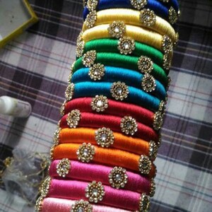 Silk Thread Bangles: Indian Wedding Favors, Bridesmaid Gifts - Etsy
