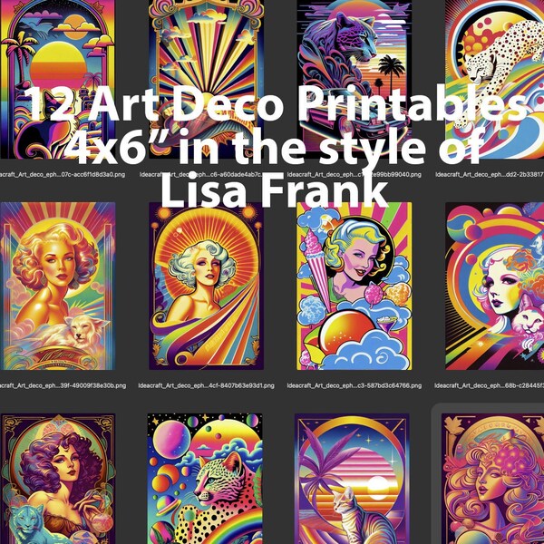 Lisa Frank Style Art - Etsy