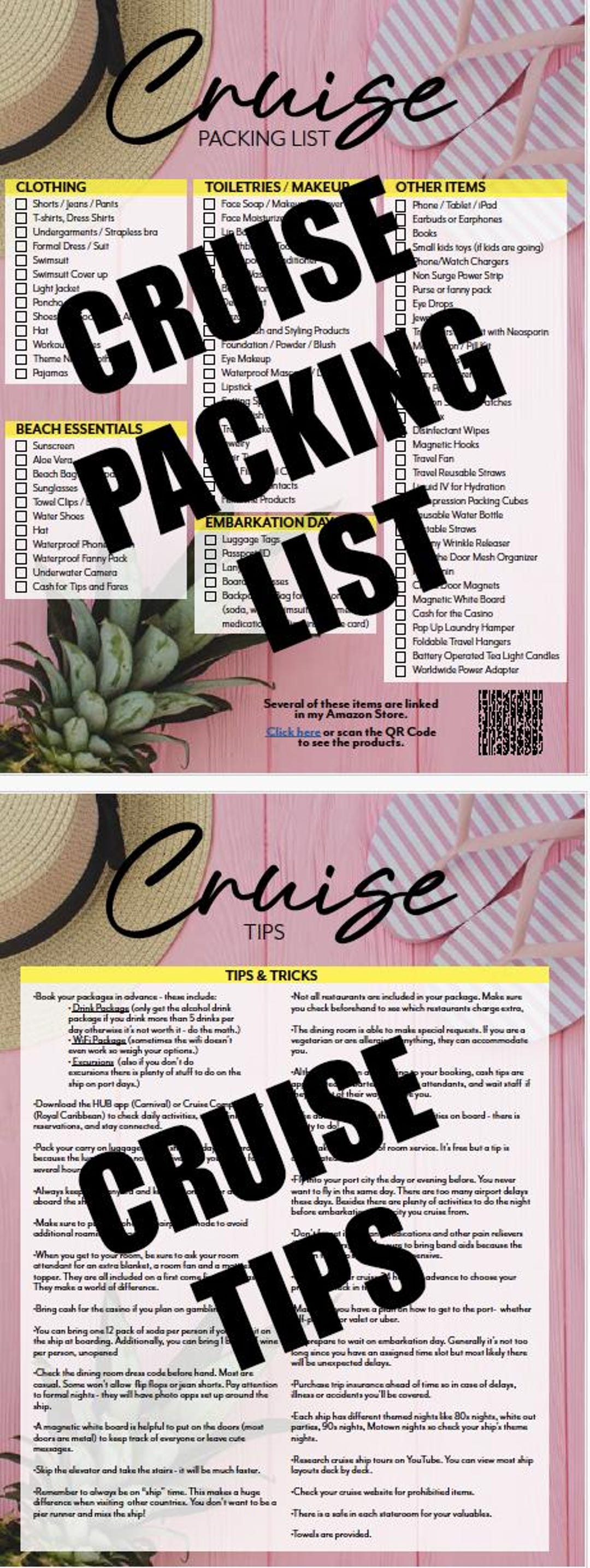 Ultimate Cruise Packing List & Tips | Printable Travel Checklist ...