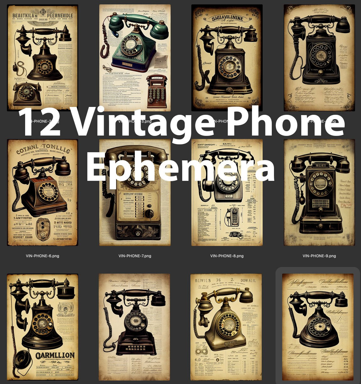 Vintage Ephemera Bundle Pack Digital Download. Printable Images for ...
