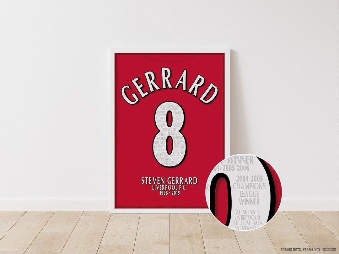 Steven Gerrard - Liverpool Career A3 Poster Print - Etsy
