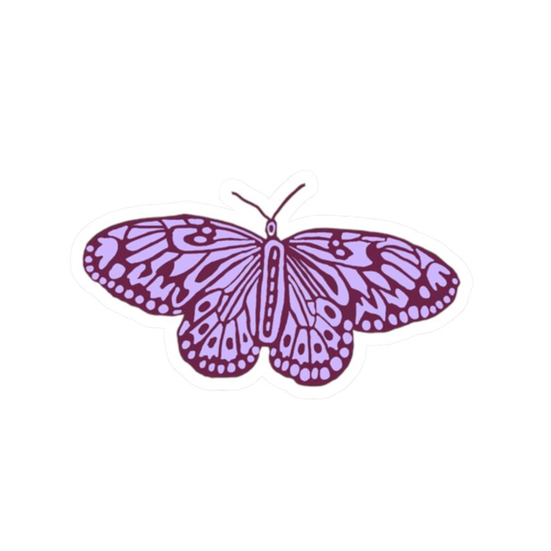 Purple Butterfly Sticker - Etsy