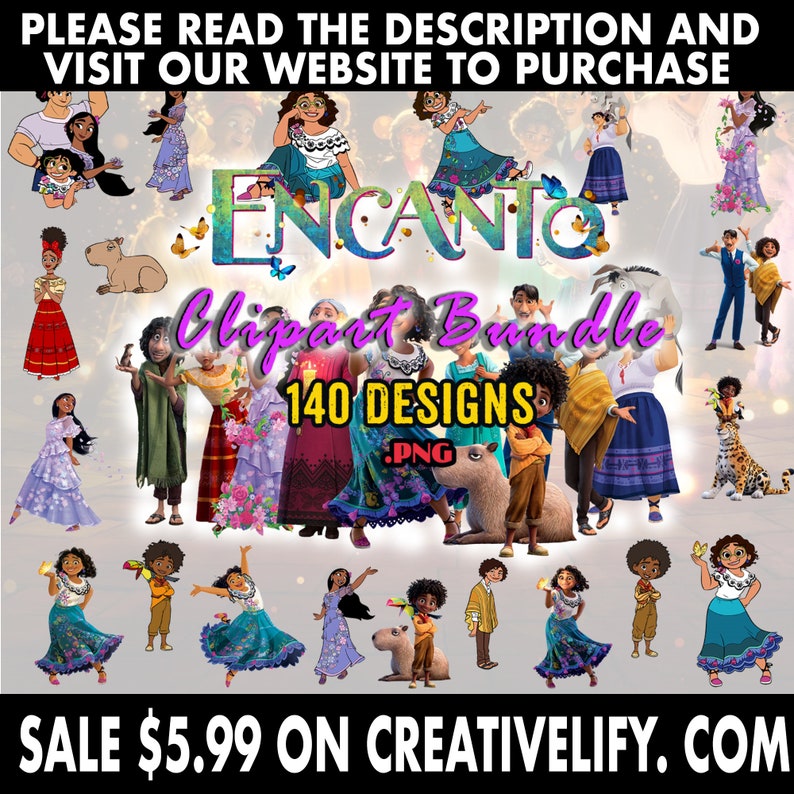 140 Designs Encanto PNG Clipart Bundle - Etsy