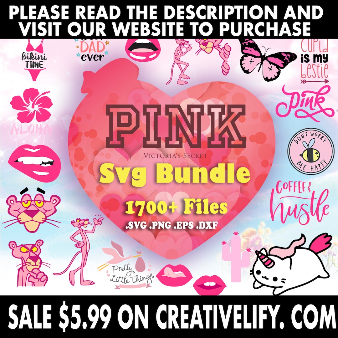 Love of Pink SVG Bundle, Pink Nation Svg, A Pink Dog Svg, Pink Svg ...