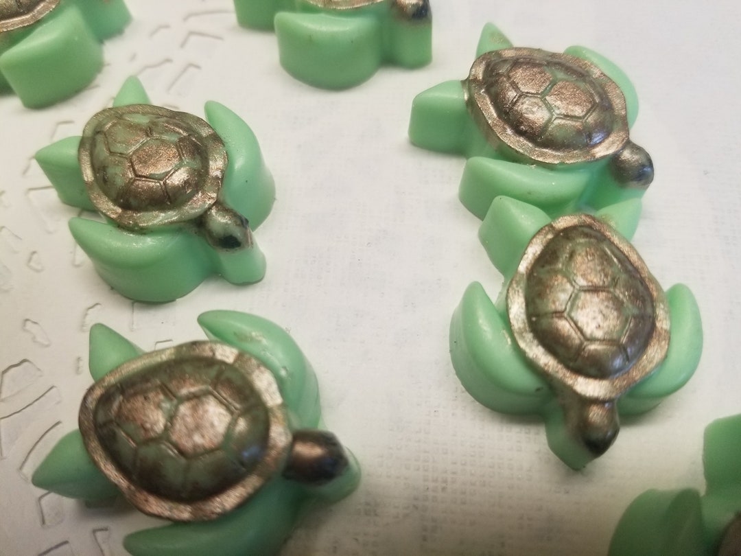 12 Gold Turtle Soaps: Sweet Sea Scent, Goat Milk Guest Soap - Etsy