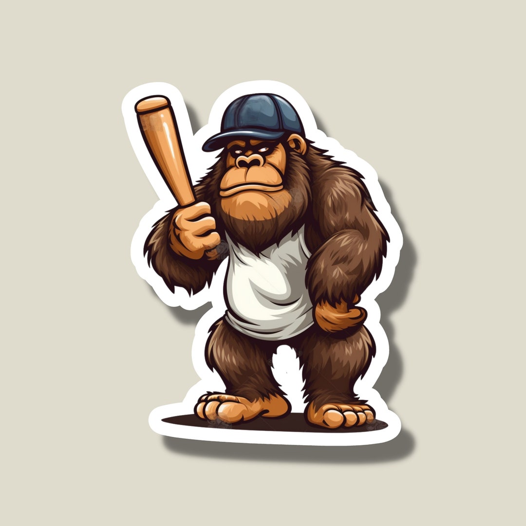 Baseball Bigfoot Funny 3 Matte Laminated Vinyl Sticker Decal - Etsy