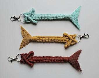 Fish Macrame Keychain - Etsy